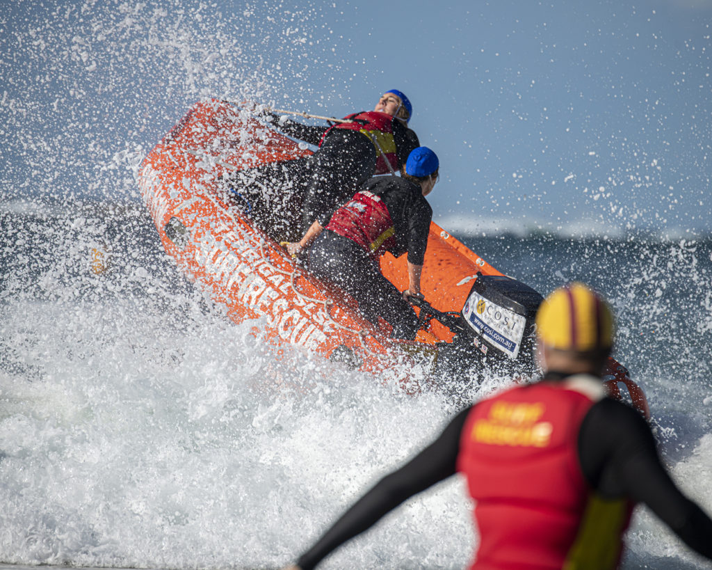 Tie at the top of Inflatable Rescue Boat series to be split at Broulee ...